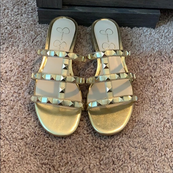 Jessica Simpson | Shoes | New Jessica Simpson Stunning Gold Shoes ...